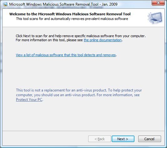 Microsoft's Malicious Software Removal Tool (MSRT) Does Have A GUI ...